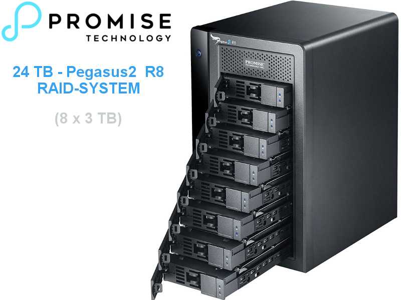 Promise Pegasus2 R8 Thunderbolt2 RAID-System 24 TB {8x 3TB} - Smehyl ...