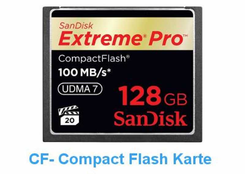 SanDisk CF 128 GB (100MB/s) EXTREME PRO Compact Flash/667x R+W ...
